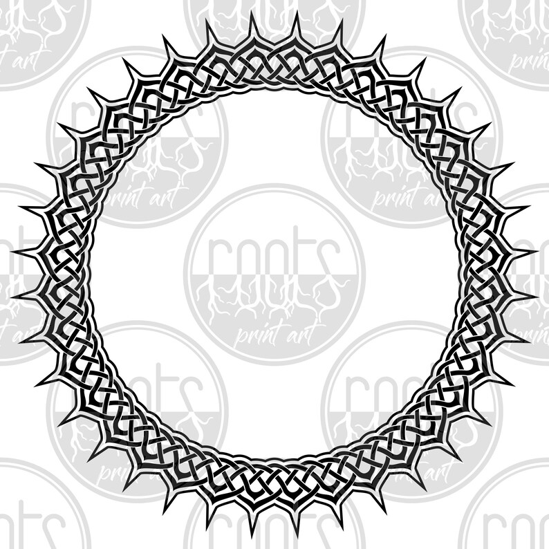 Celtic Knot, Circle Frame, Irish Knotwork, Traditional Ireland Ornate ...
