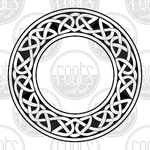 Celtic Knot, Circle Frame, Irish Knotwork, Traditional Ireland Ornate ...