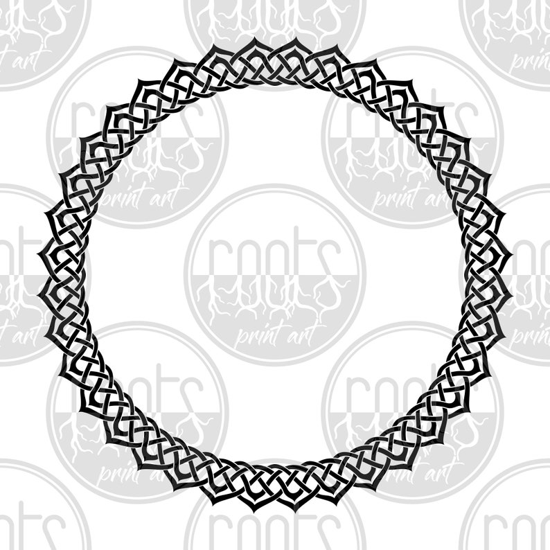 Celtic Knot, Circle Frame, Irish Knotwork, Traditional Ireland Ornate ...