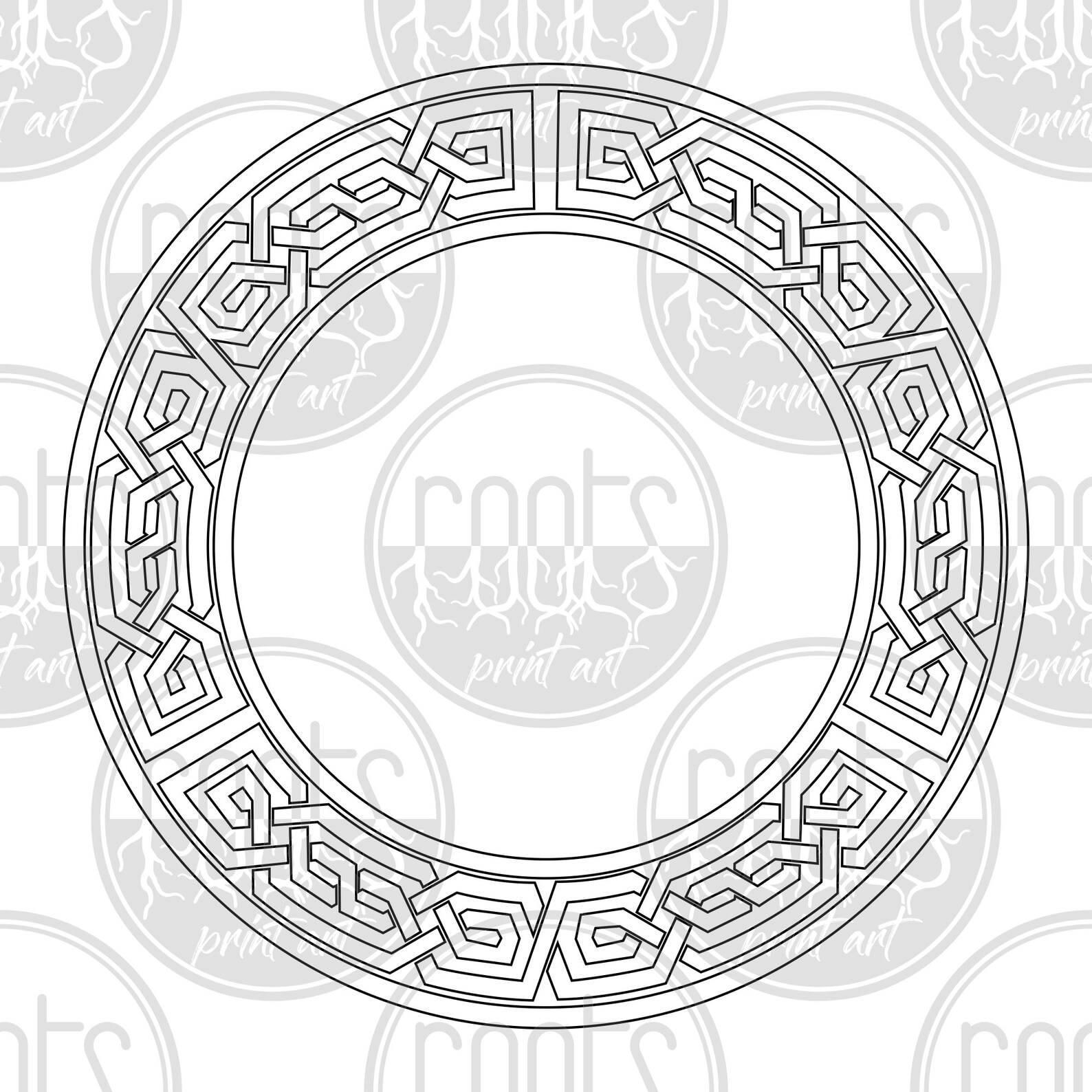 Celtic Knot, Circle Frame, Irish Knotwork, Traditional Ireland Ornate ...