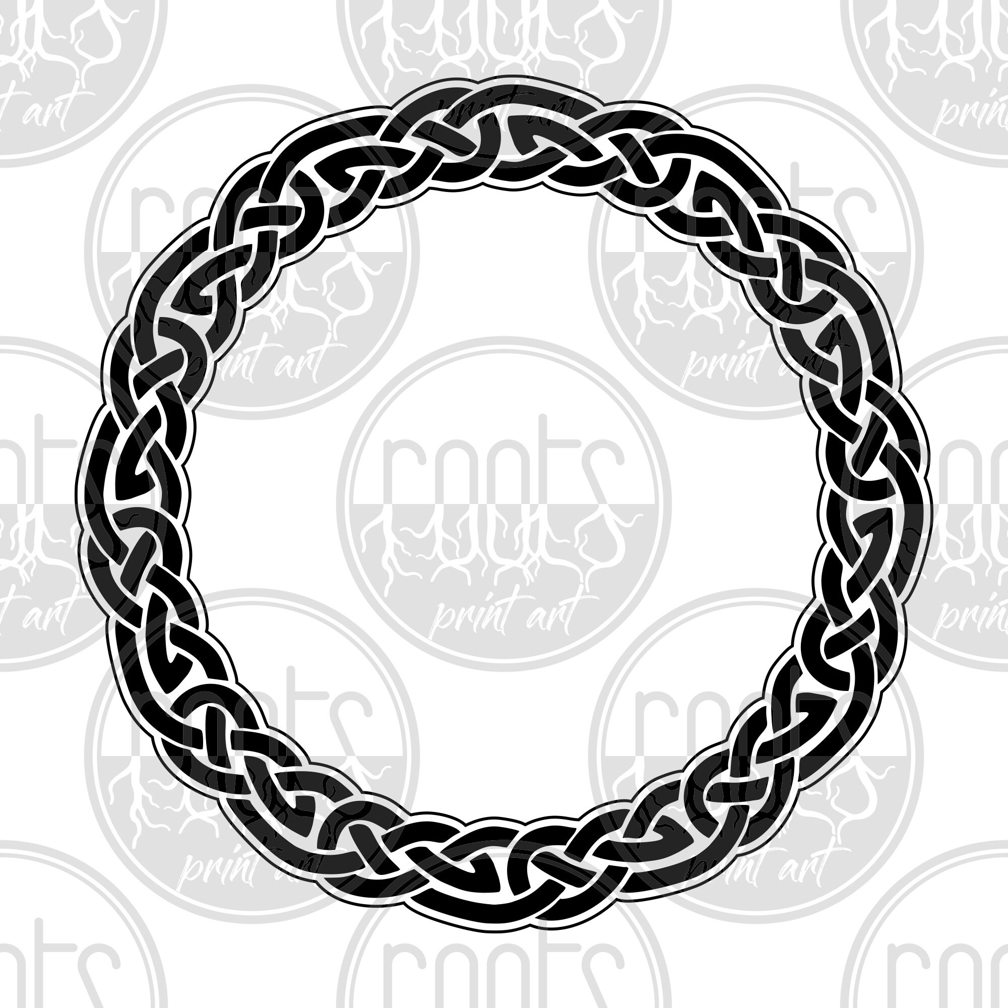 Celtic Knot, Circle Frame, Irish Knotwork, Traditional Ireland Ornate ...