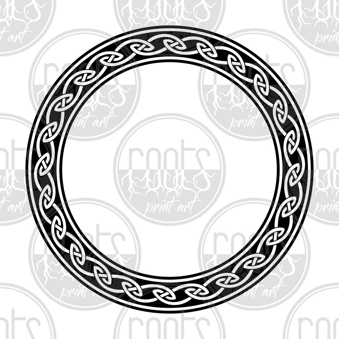 Celtic Knot, Circle Frame, Irish Knotwork, Traditional Ireland Ornate ...
