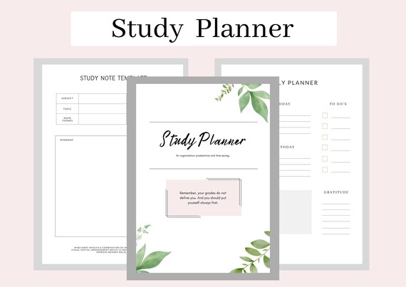 Digital Student Planner Lern Planer für Organisation | Etsy