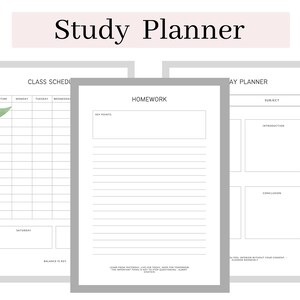 Digital Student Planner Lern Planer für Organisation Student Organizer ...