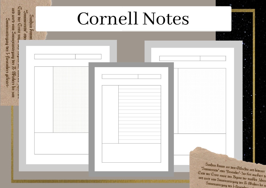 Cornell Method Template and Note Taking (PDF, Printable & Digital ...