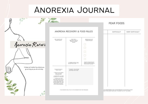 Anorexia Recovery Journal prompts Ideas Motivation - Etsy