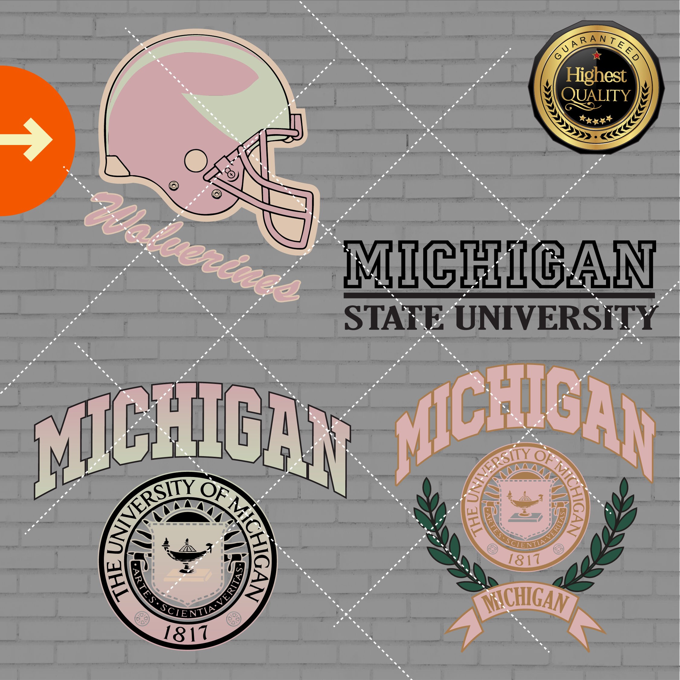 Michigan Svg Instant Download Michigan Football Wolverines - Etsy