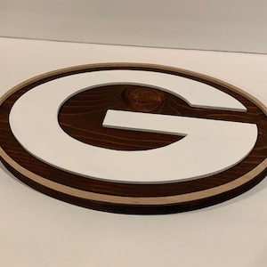 GREEN BAY PACKERS Custom Crafted Stained Wood Sign Unique, Hand-made ...