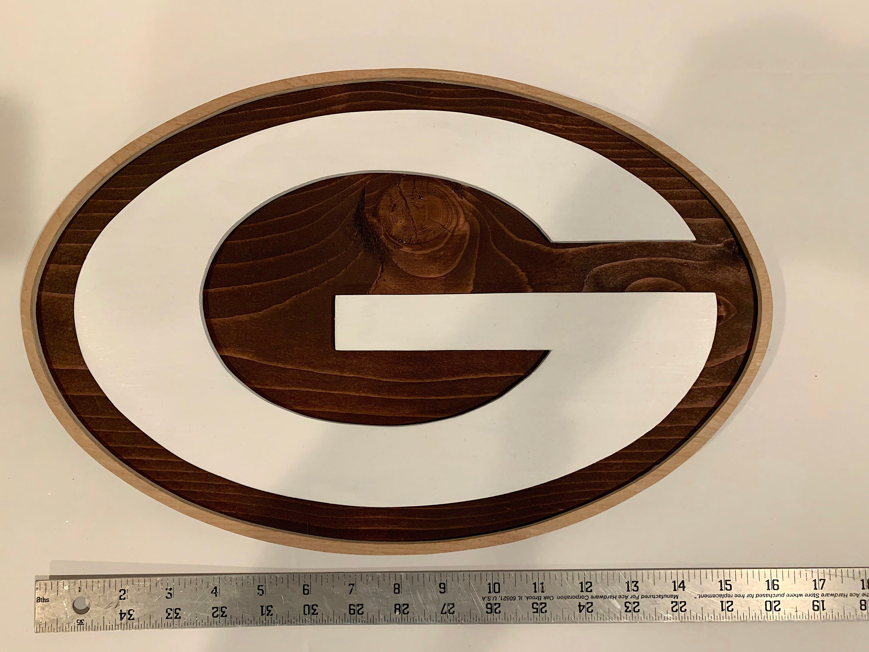 GREEN BAY PACKERS Custom Crafted Stained Wood Sign Unique, Hand-made ...