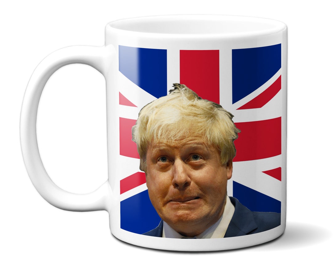 Boris Johnson Funny Face on Union Jack Heavy Ceramic Mug (2 Various ...