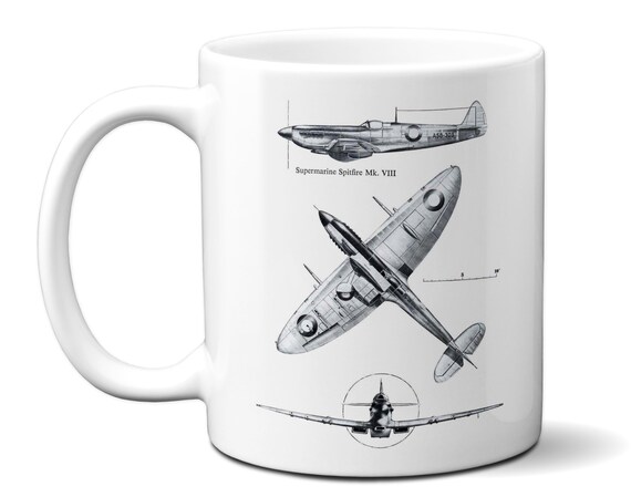 Spitfire Fighter Plane RAF WW2 Specification Heavy Ceramic Mug - Etsy UK