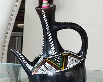 Handmade Ethiopian Coffee Pot With 4 Cups Jebena Traditional Gurage ...