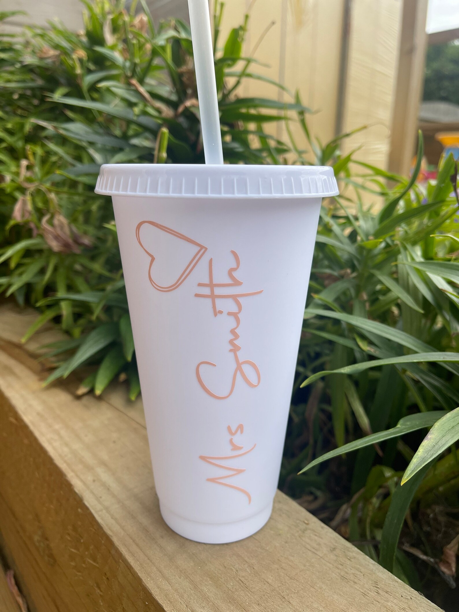 Daisy Pink Personalised Cold Cup With Straw Starbucks - Etsy UK
