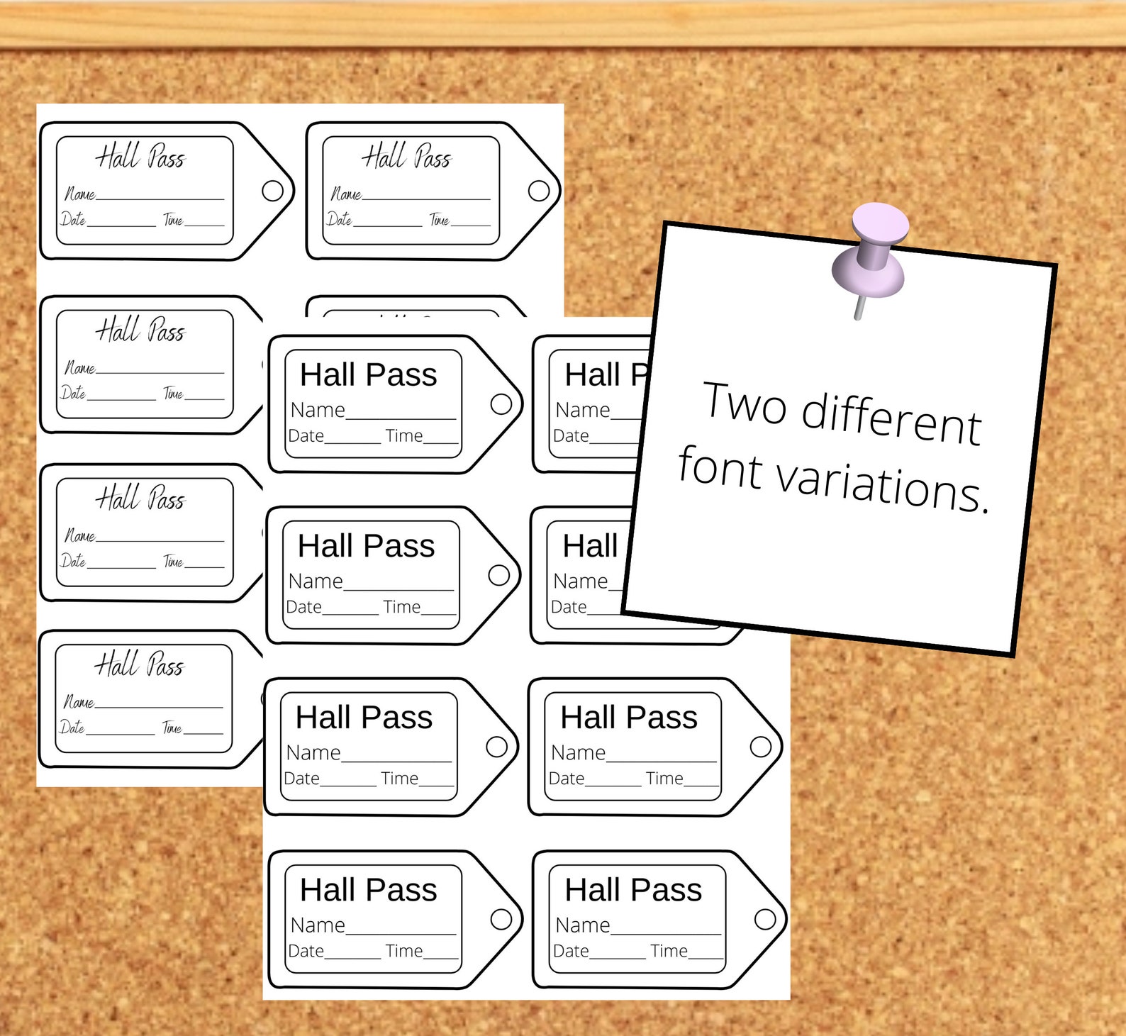 Hall Passes for Classroom, Elementary Hall Pass, High School Hall Pass ...