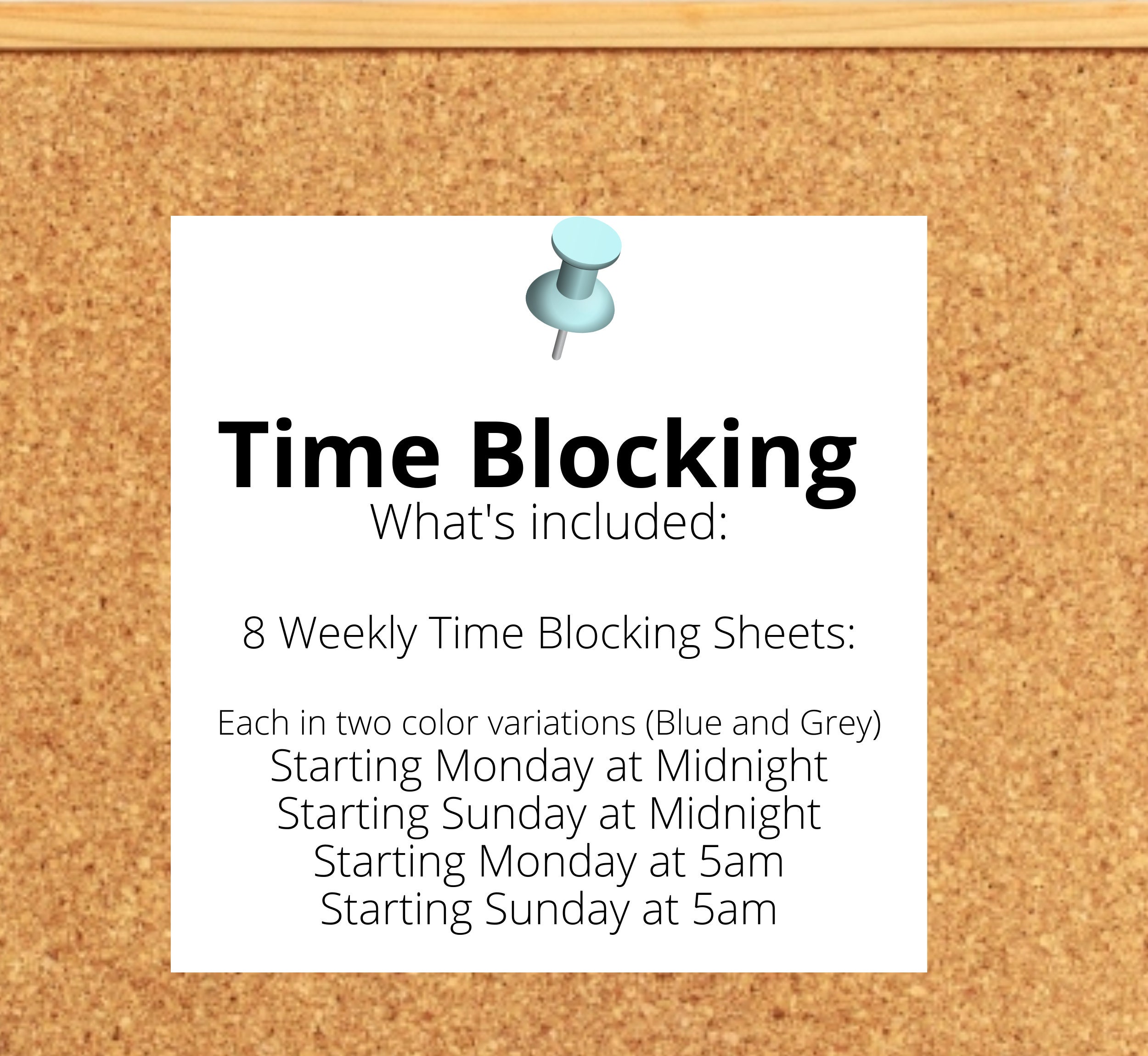 Time Blocking Printable, Time Blocking Template, Time Block Planner ...