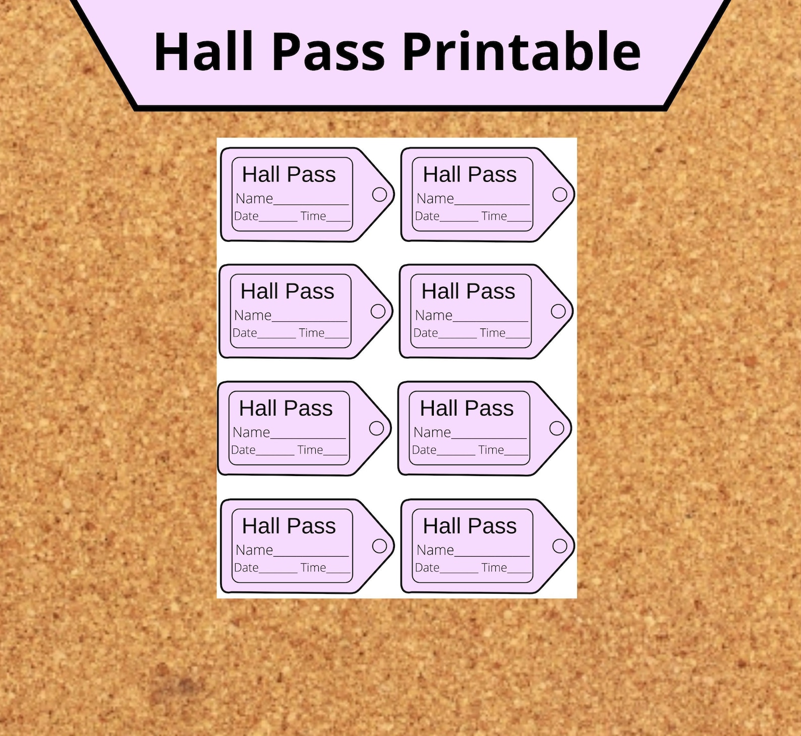 Hall Passes for Classroom, Elementary Hall Pass, High School Hall Pass ...