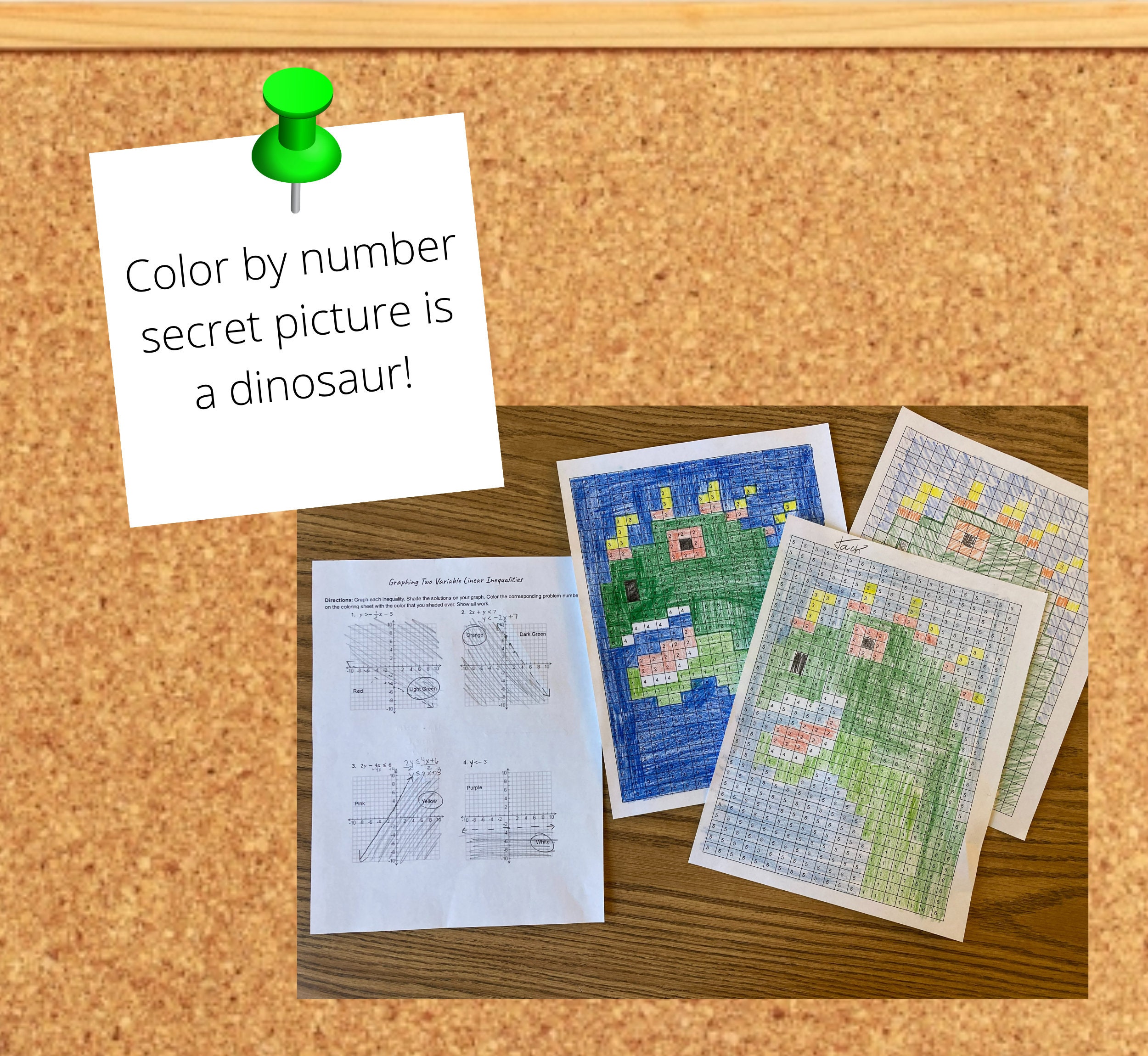 Color by Number Math Worksheet, Color by Pixel Math Worksheet, Graphing ...