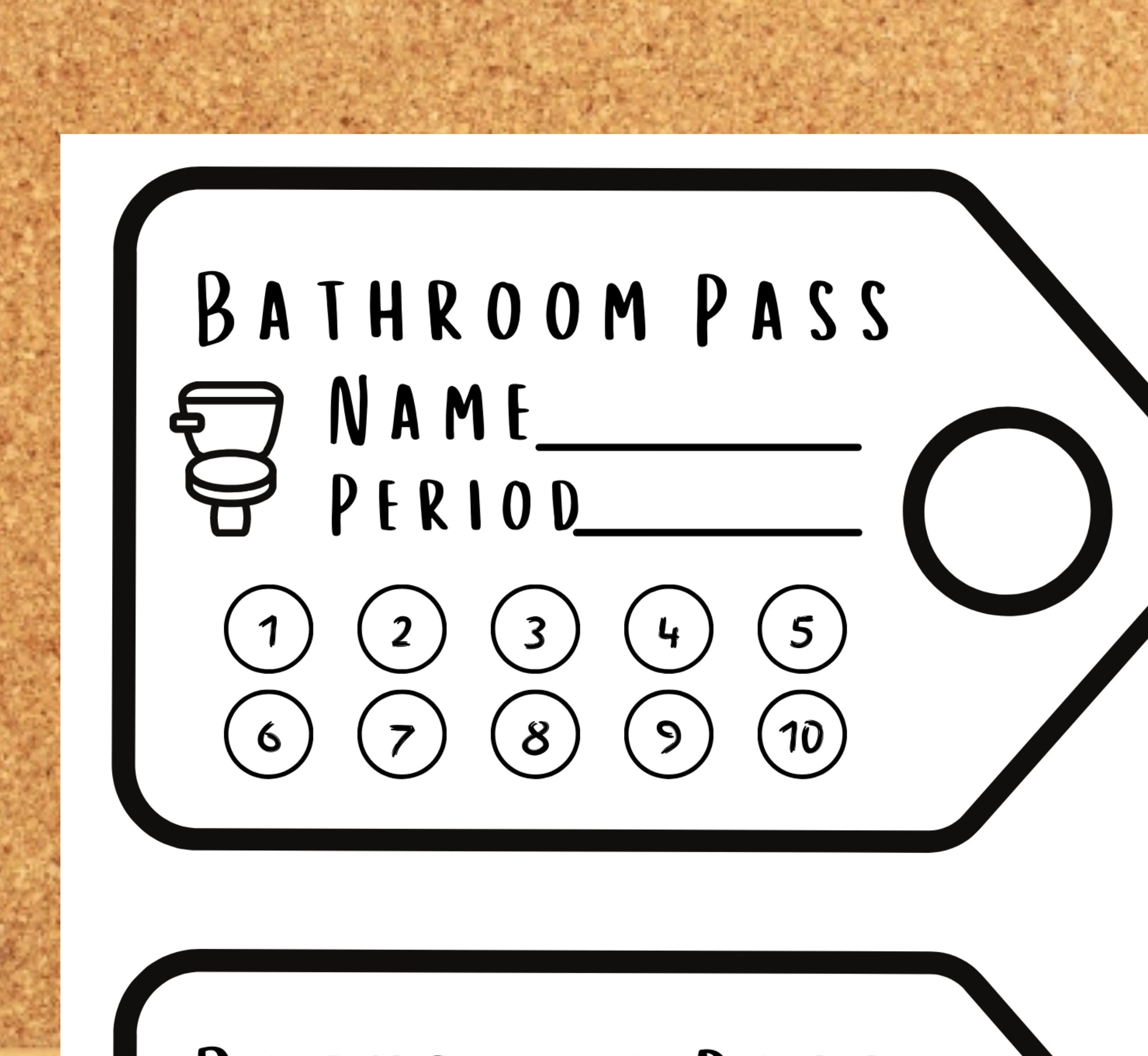 Bathroom Pass Clipart
