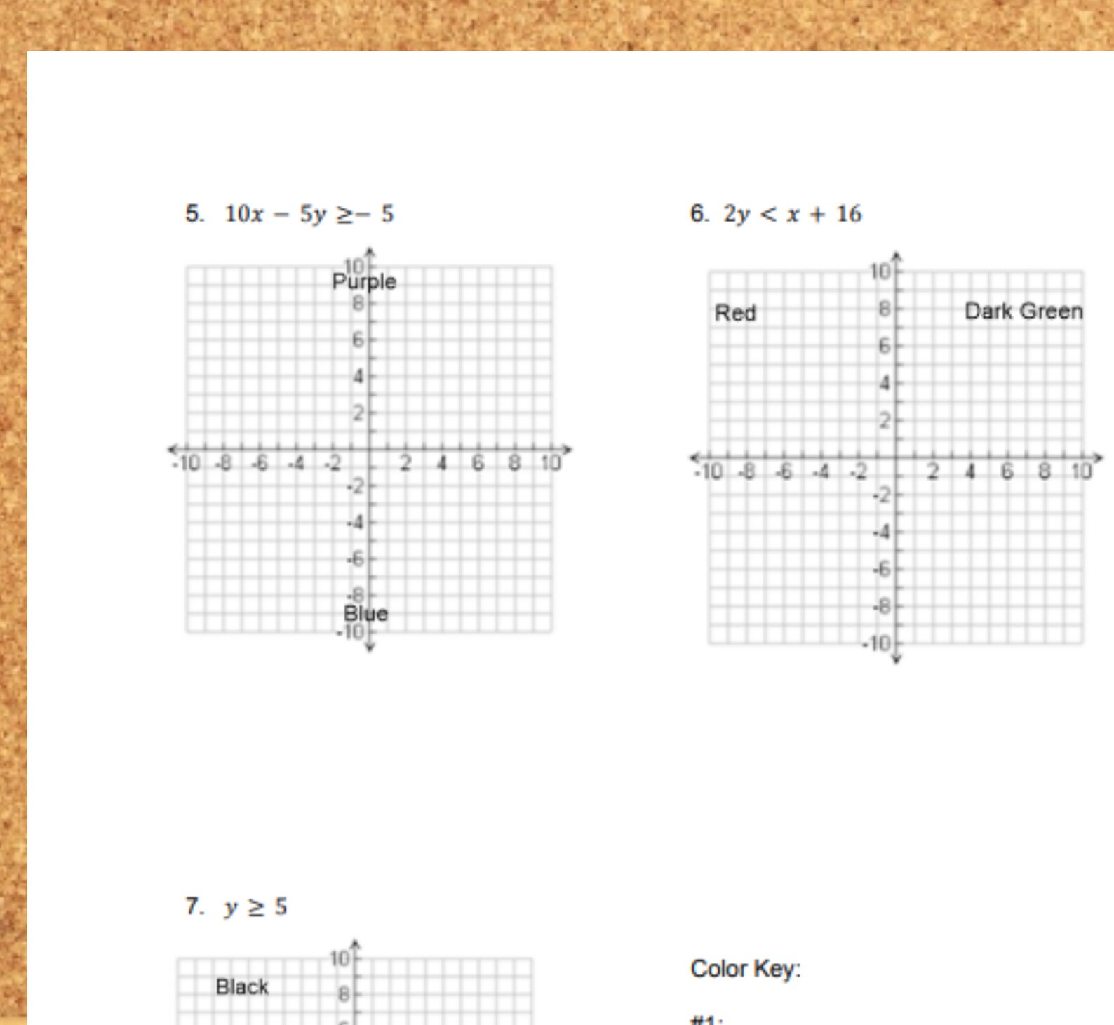 Color by Number Math Worksheet, Color by Pixel Math Worksheet, Graphing ...