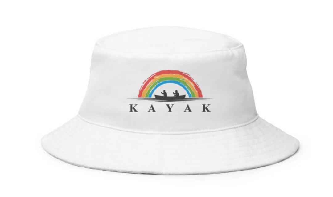 Embroidered Kayak Bucket Hat, Kayaking Hat, Kayak Sunhat, Canoeing ...