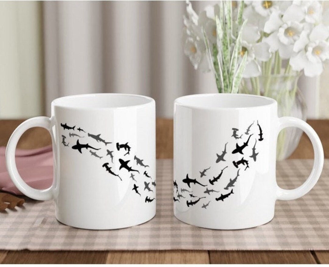 Shark Week Mug, SCUBA Diving Mug, Great White Shark, Jaws Mug, Diver ...