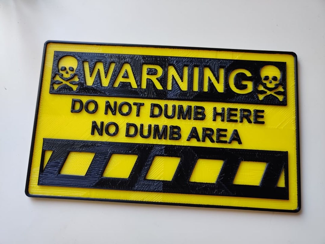 Do Not Dumb Here Sign - Etsy