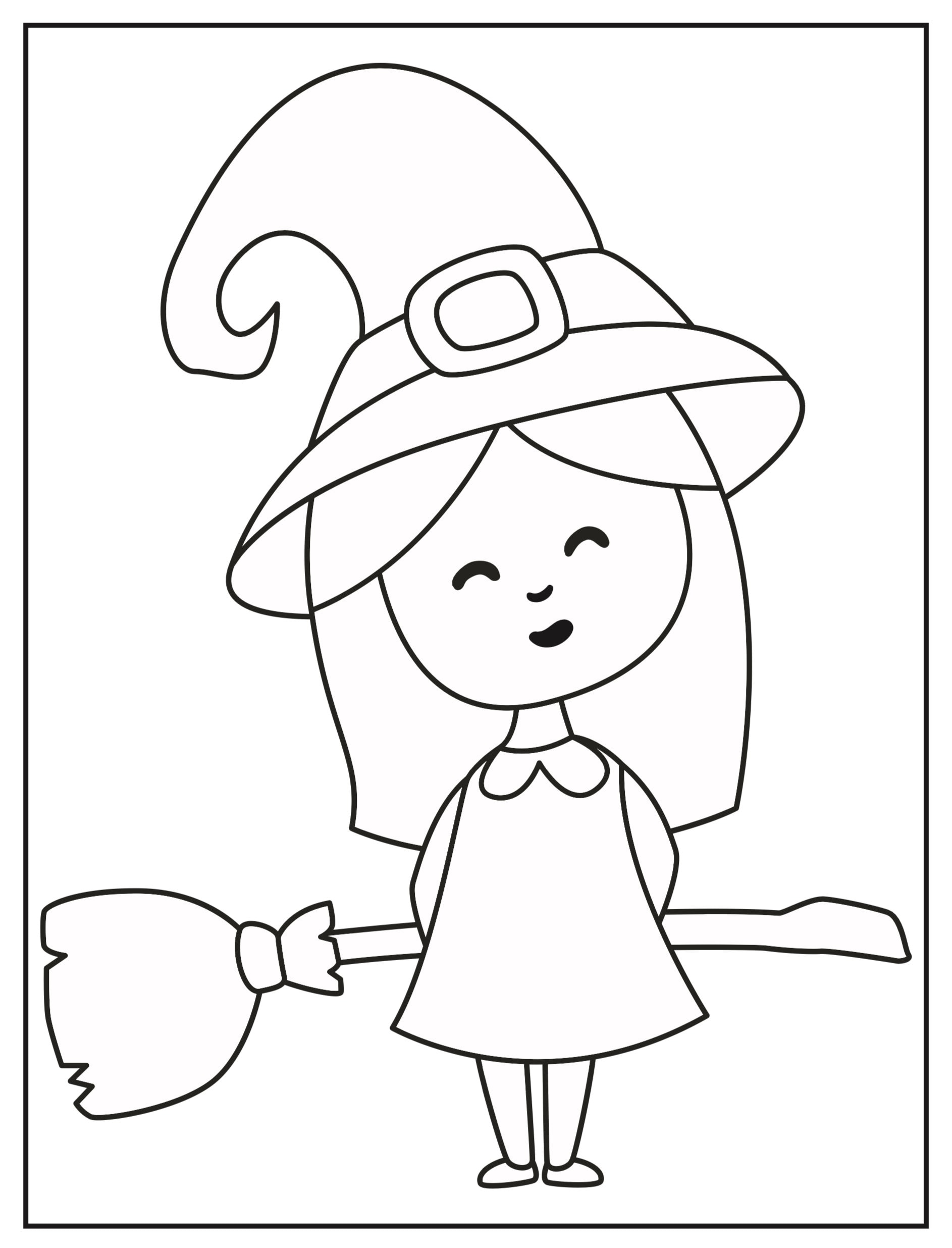 100 Halloween Coloring Pages for Kids and Adults - Etsy