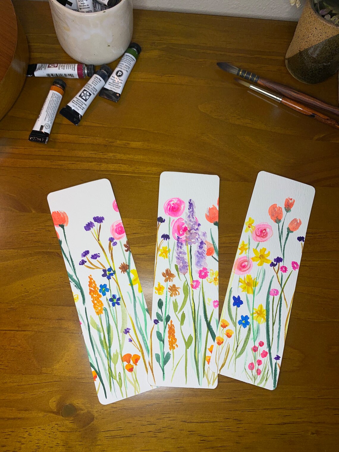 Wild Flower Bookmarks | Nature Book Marks | Watercolor | Illustrated ...