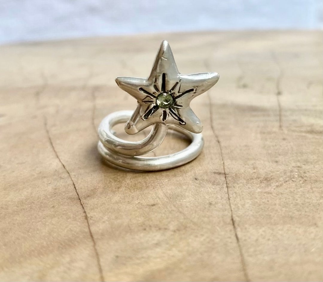 Wand Ring - Sterling Silver, Wand, Nano Crystal - Etsy