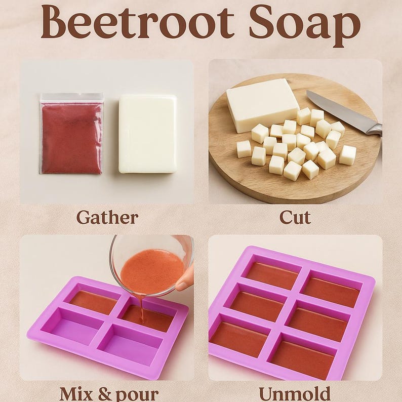 The Soapy Biz Soap Making Kit – Beetroot and Rose | DIY Goat Milk Soap ...