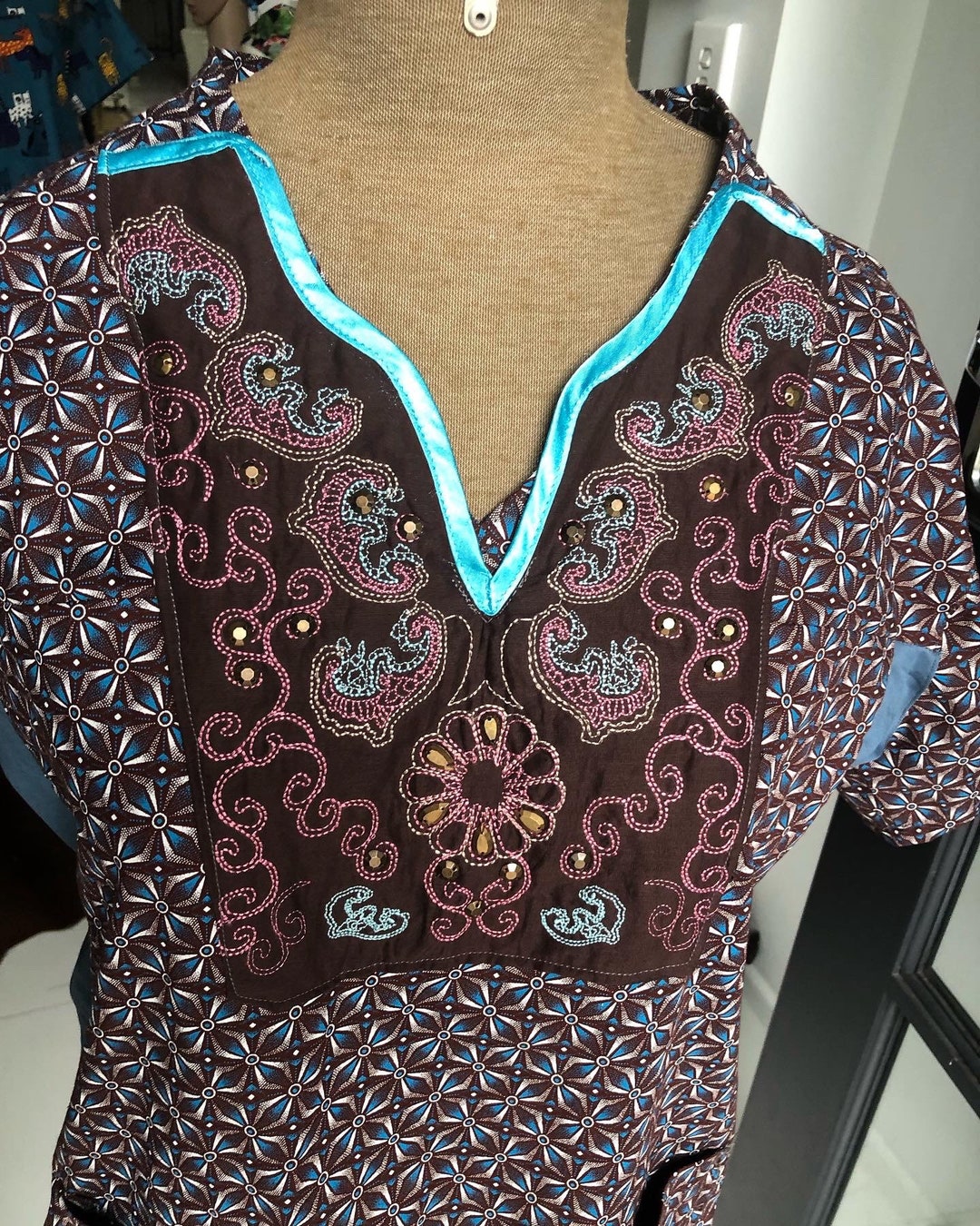 Shweshwe African Soul Scrub Top Limited Edition - Etsy