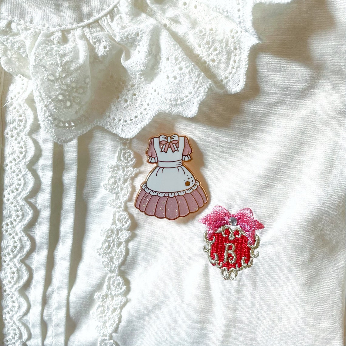 Maid Uniform Enamel Pin, Hard Enamel Pin, Kawaii Pin, Harajuku Fashion ...