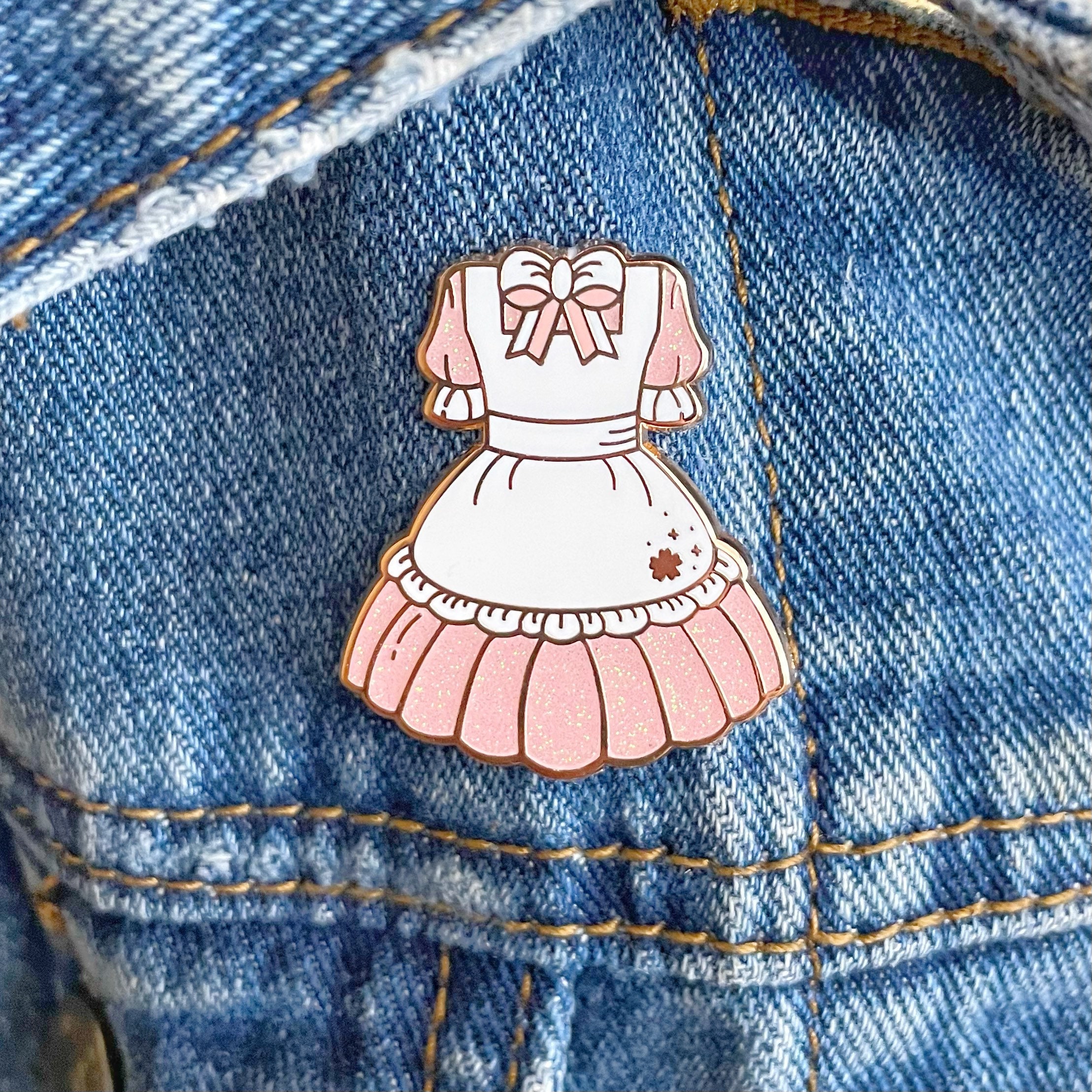 Maid Uniform Enamel Pin, Hard Enamel Pin, Kawaii Pin, Harajuku Fashion ...