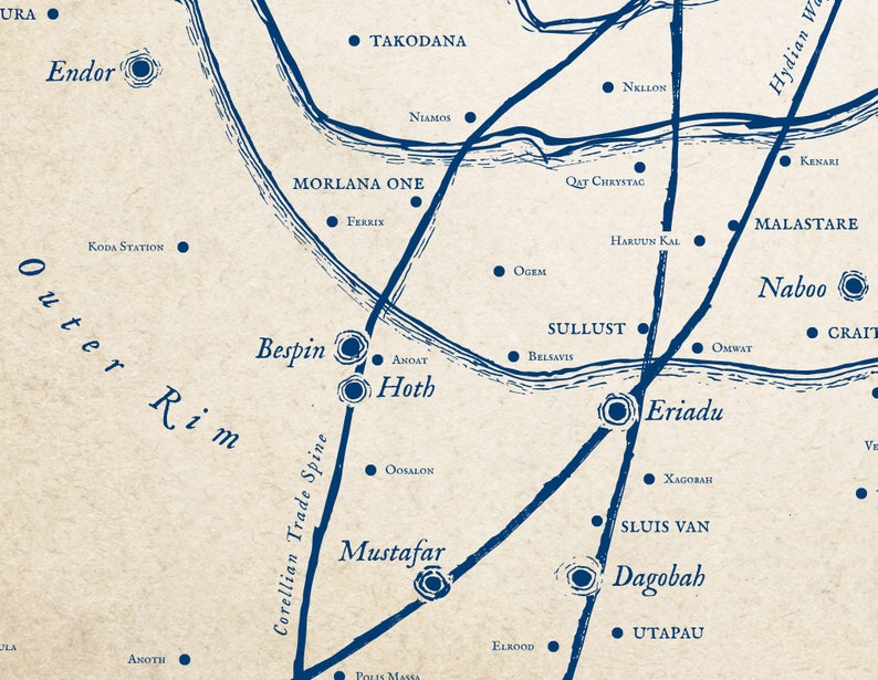 Star Wars Galaxy Map - Etsy