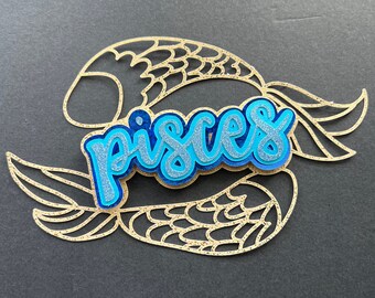 Pisces Cake Topper - Etsy UK