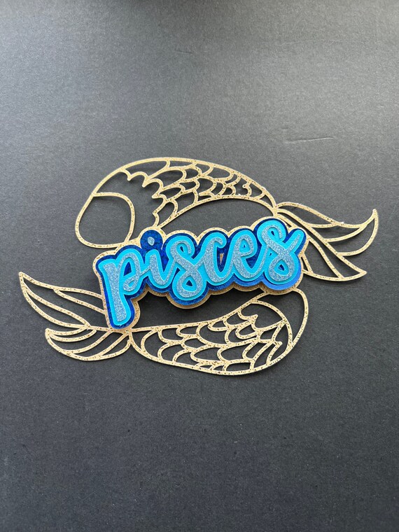 Pisces Birthday Cake Topper | Etsy