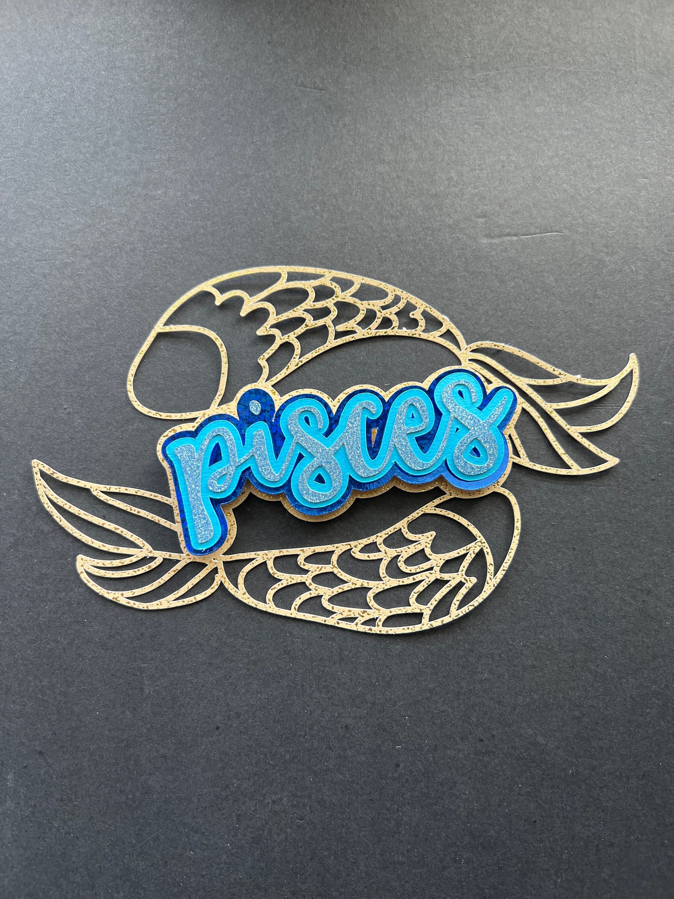 Pisces Birthday Cake Topper - Etsy