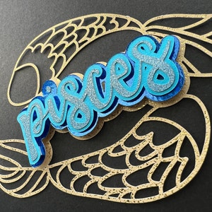 Pisces Birthday Cake Topper - Etsy