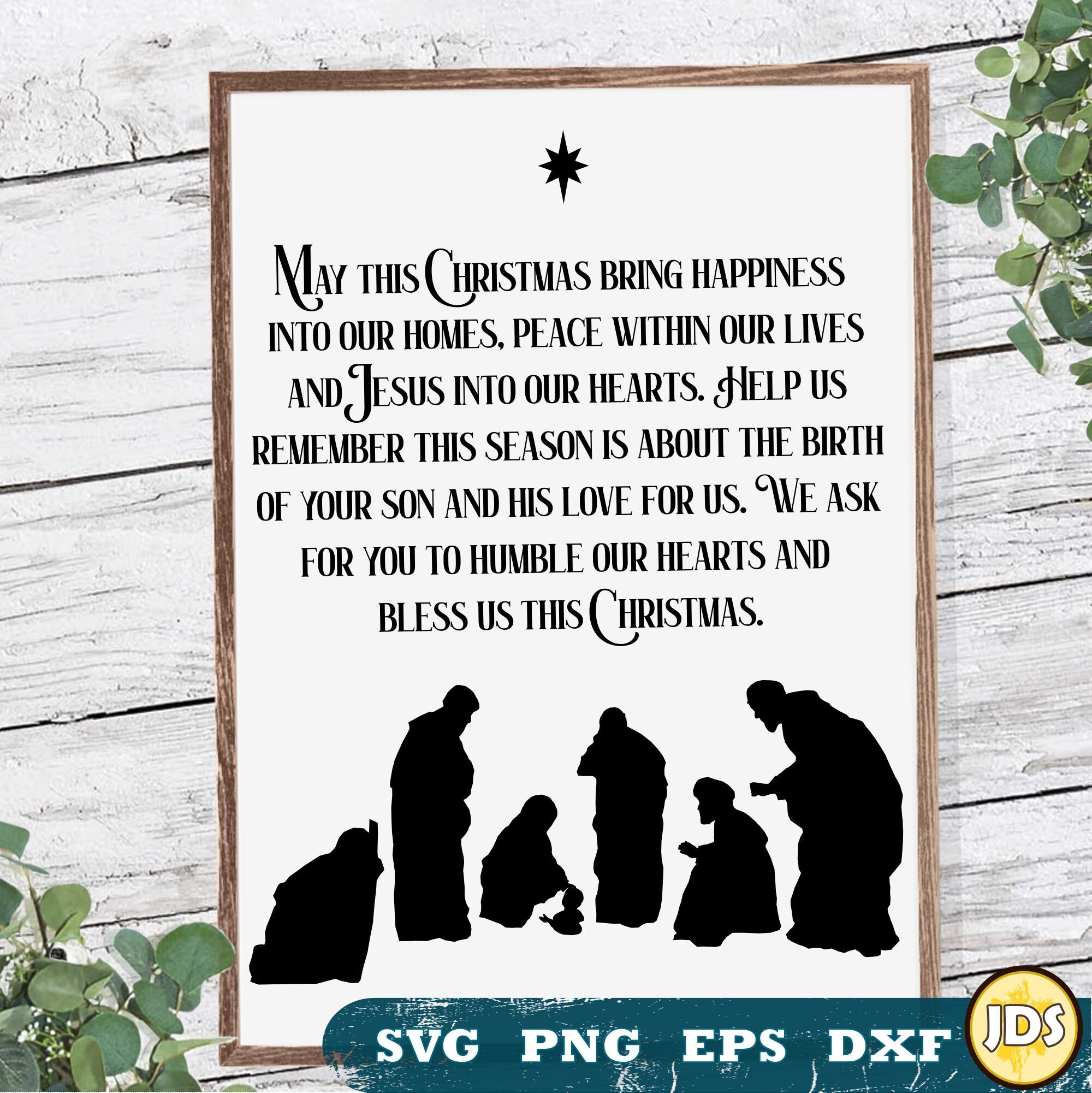 Famous Christmas Prayers | Wall Art | Printable | SVG | Digital Print ...