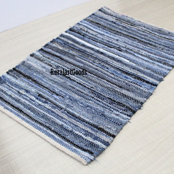 Denim Braided Rug - Etsy