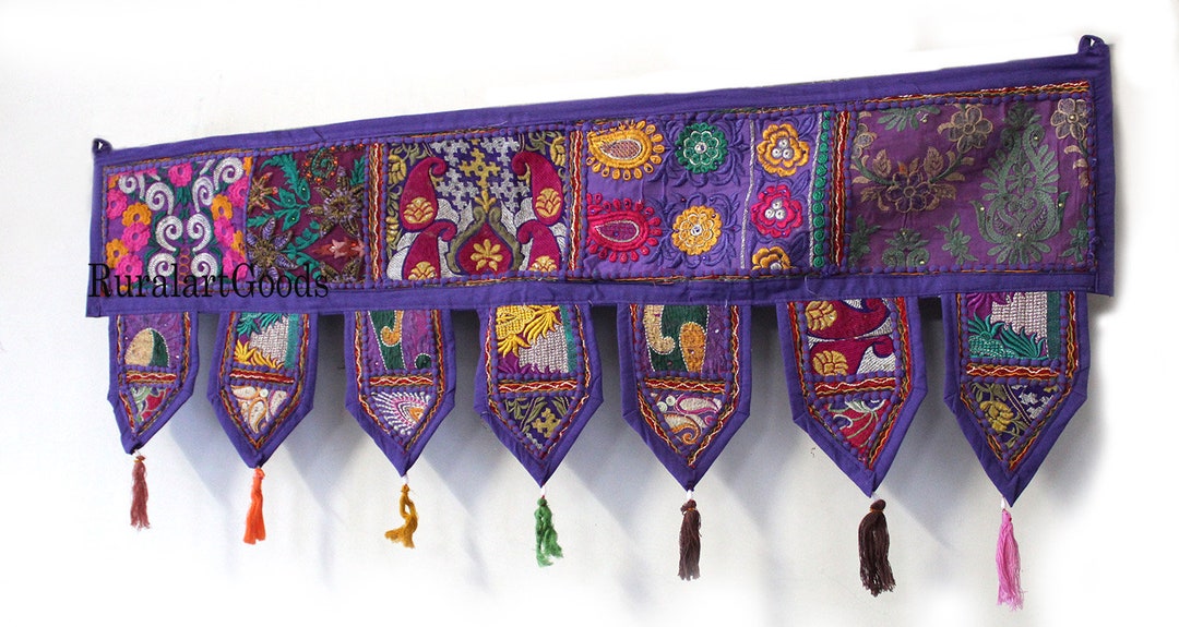 Purple Valance Toran Indian Window Valance Decorative Valances - Etsy