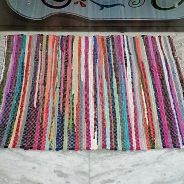Rag Rug Runner - Etsy