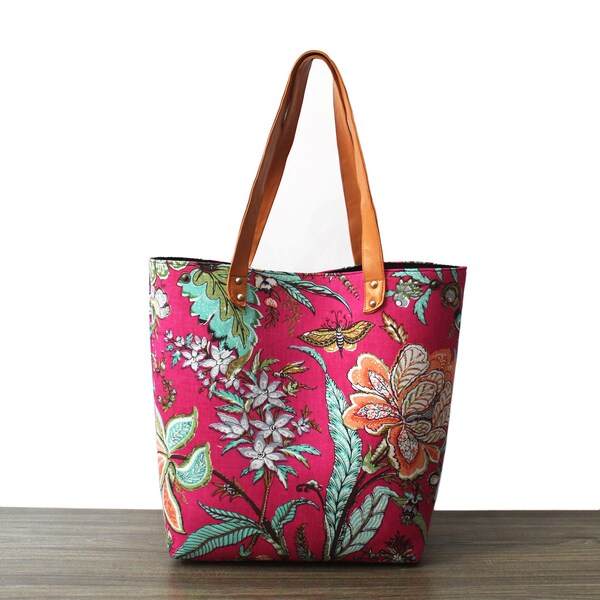 Floral Print Handbag - Etsy