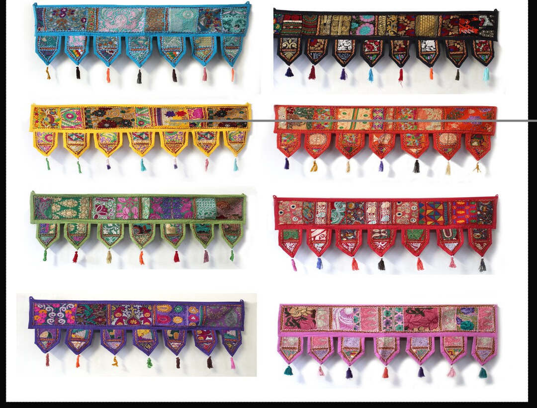 Vintage Patchwork Door Decorative 1 Meter Cotton Valances, Handmade ...
