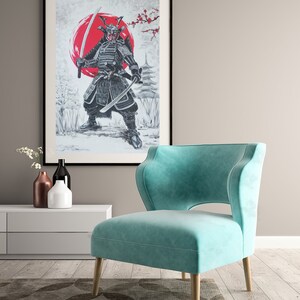 Digital Download. Samurai Warrior in Battle - Traditional Japanese Art ...