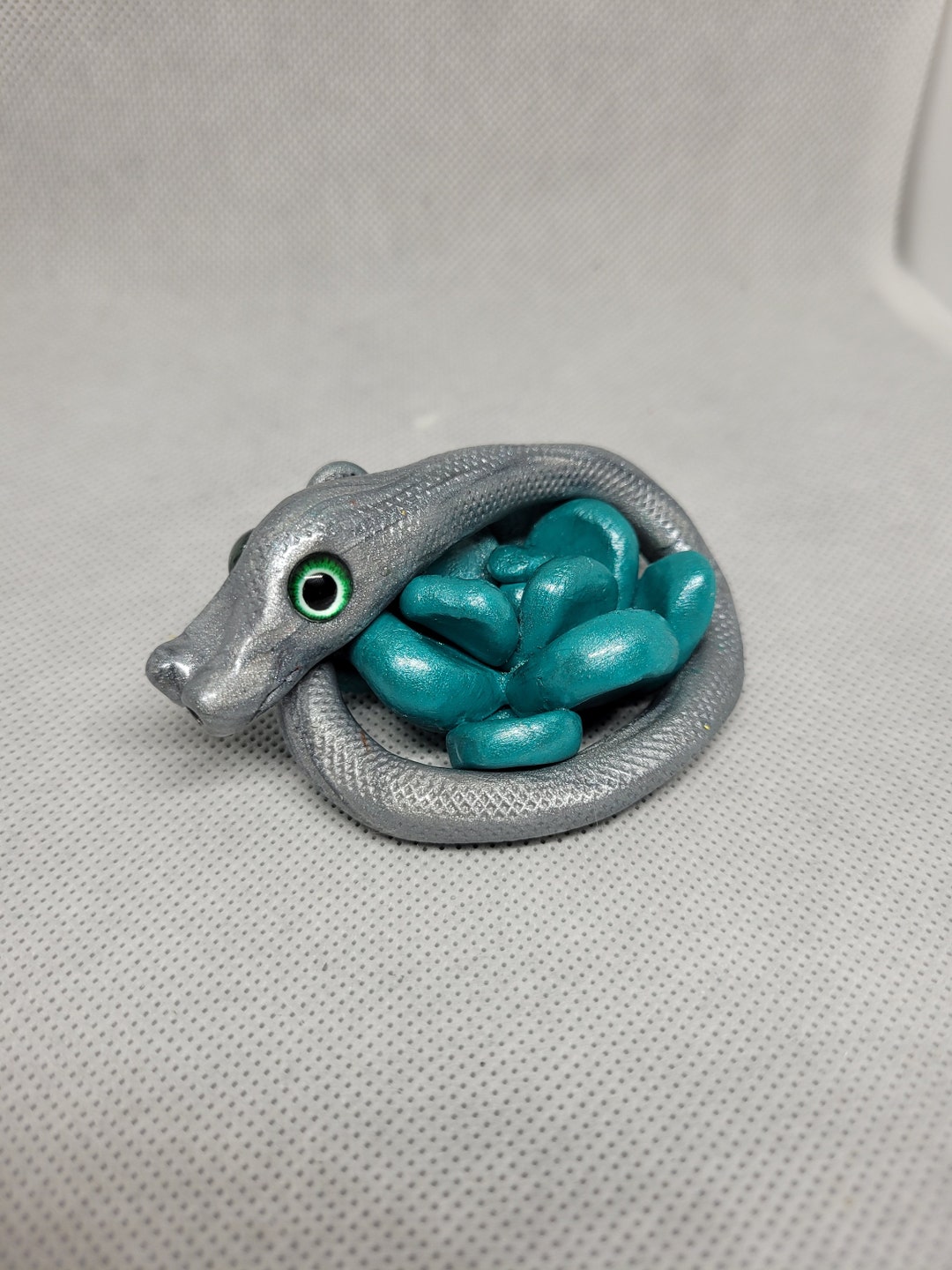 Polymer Clay Snake Silver - Etsy