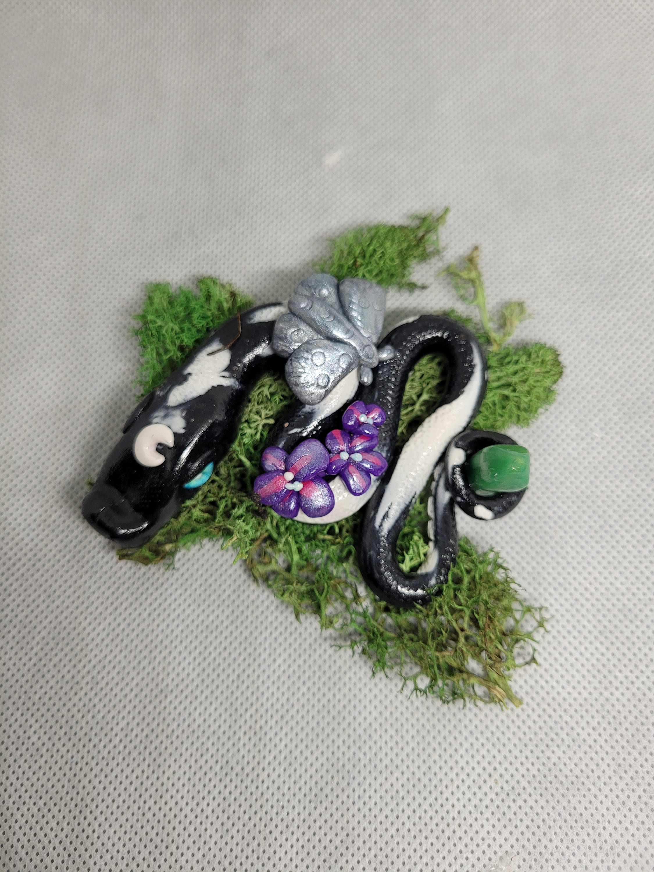 Polymer Clay Snake- Luna - Etsy