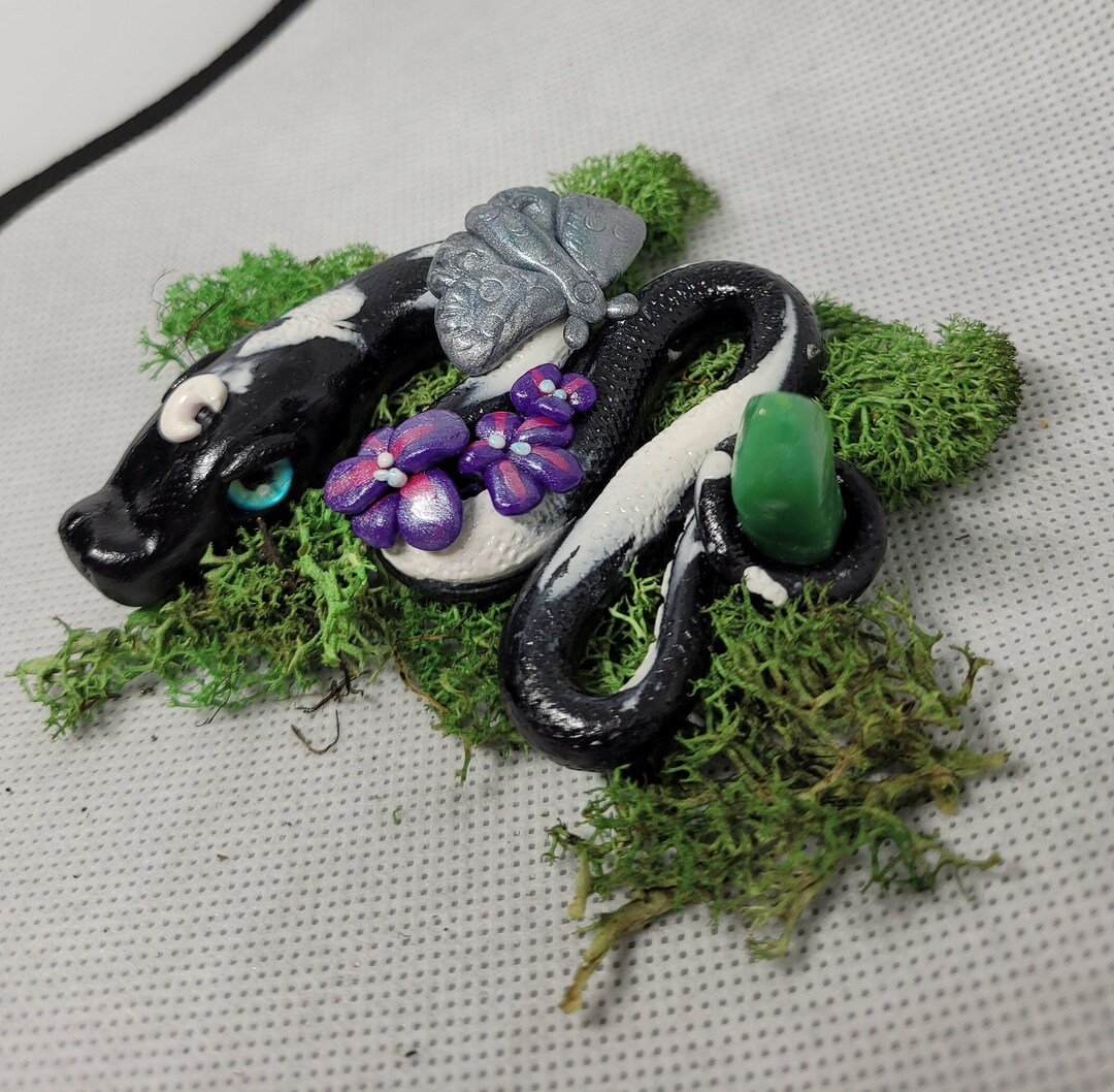 Polymer Clay Snake- Luna - Etsy