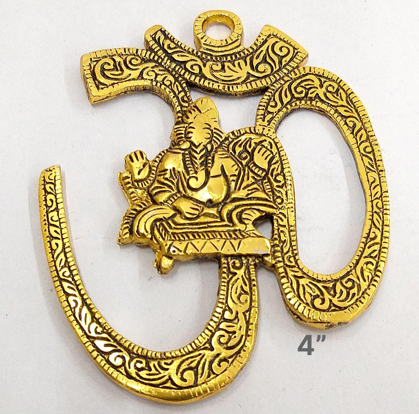 Lord Ganesh Metal Wall Hanging Om, Shree, Swastik Sign – Spiritual Wall ...
