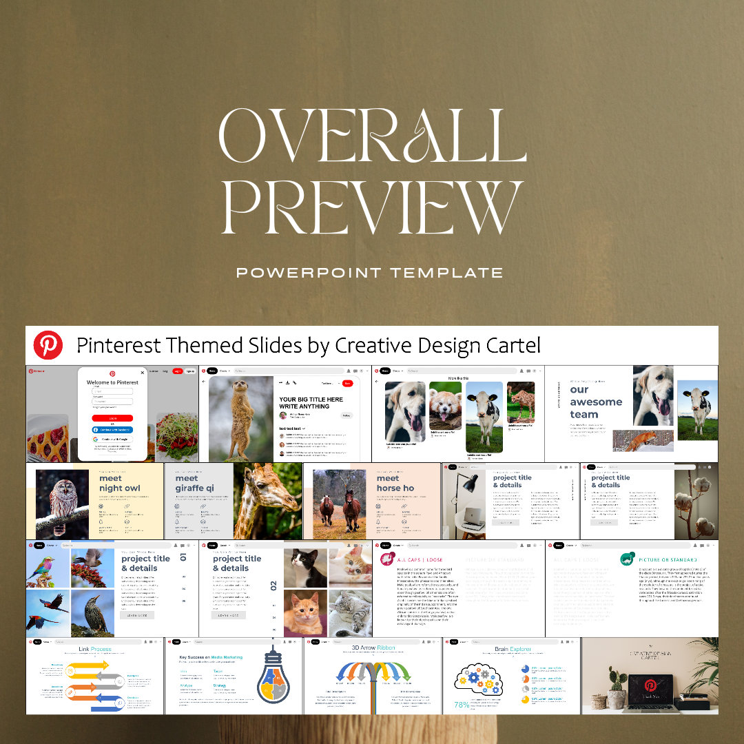 PINTEREST Themed / Inspired | Power Point Template | FRÈEGIFT Within ...